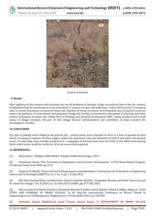 IRJET- Case Study of Smart Village and Local Village | PDF