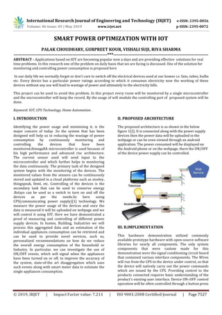 IRJET- Smart Power Optimization with IoT | PDF