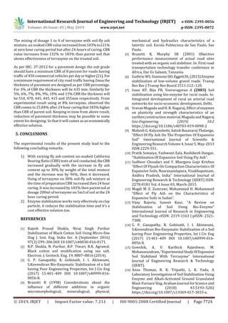 IRJET- Terrazyme Stabilized Soil-Fly Ash Mix as a Road Construction ...