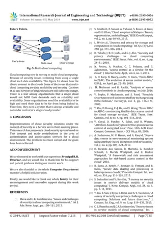 IRJET- Authentication and Access Control for Cloud Computing Comparing Problem Issues and ...