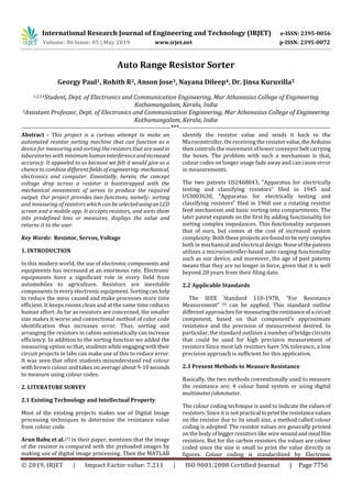 IRJET- Auto Range Resistor Sorter | PDF