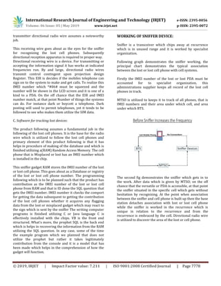 IRJET- Sniffer for Tracking Lost Mobile | PDF