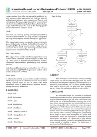 IRJET- Queue Control System using Android | PDF