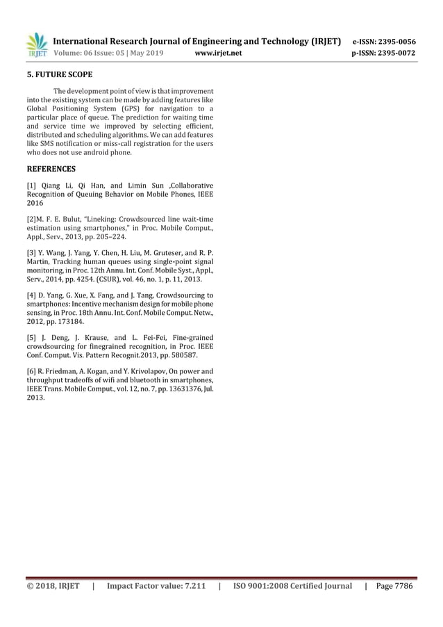 IRJET- Queue Control System using Android | PDF