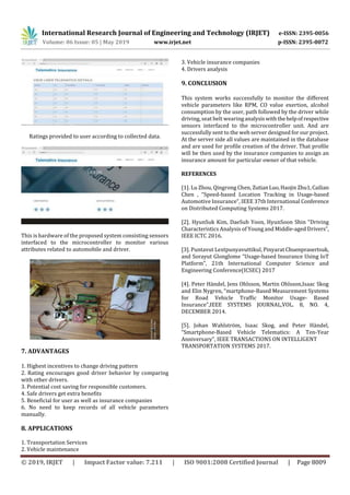 IRJET- Automatic Insurance Telematics for Four Wheelers | PDF