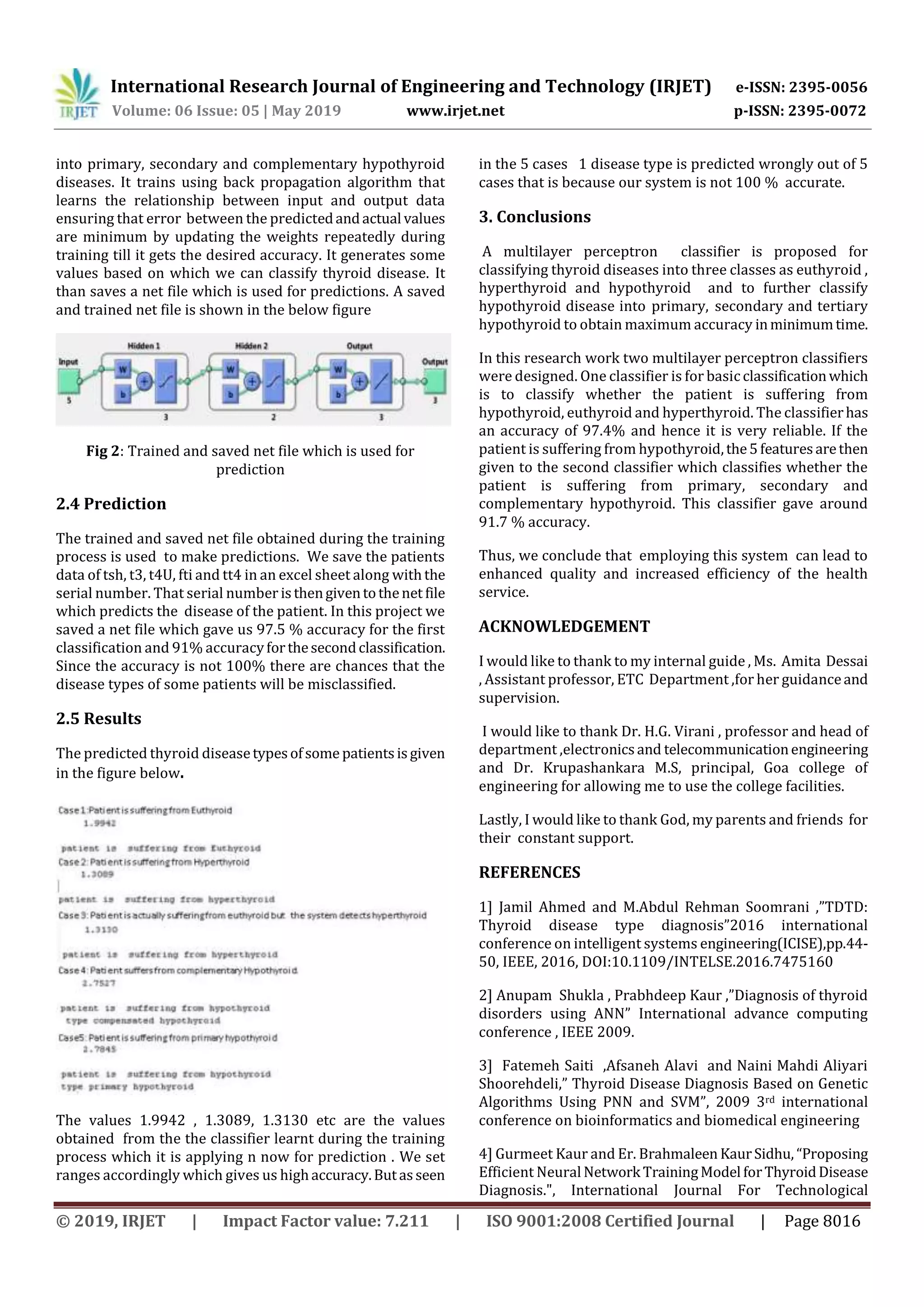 IRJET- Thyroid Disease Detection using Soft Computing Techniques | PDF
