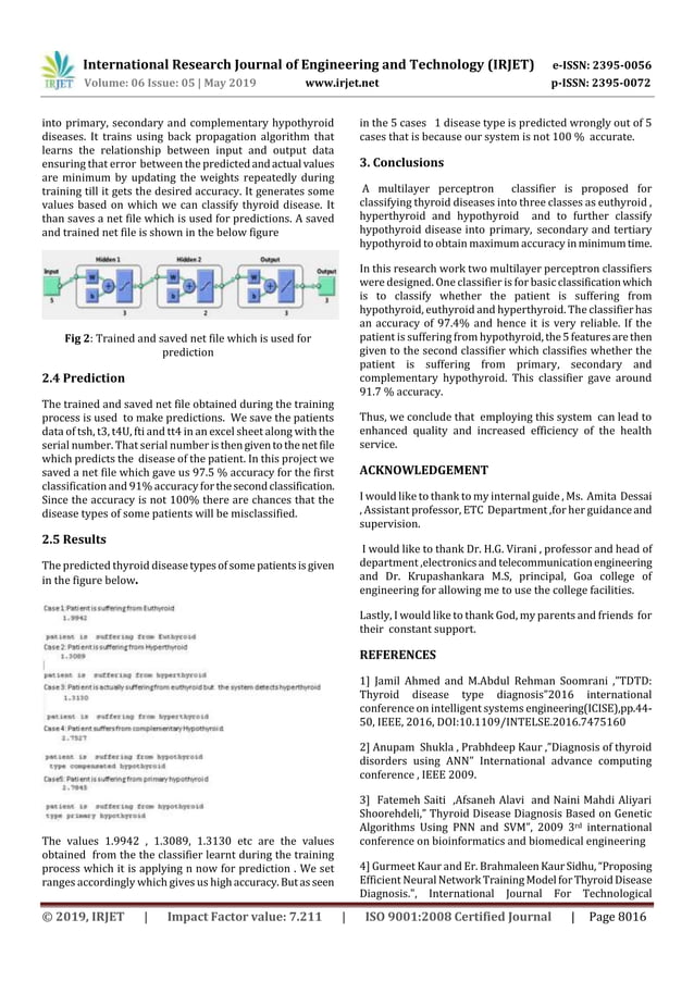 IRJET- Thyroid Disease Detection using Soft Computing Techniques | PDF