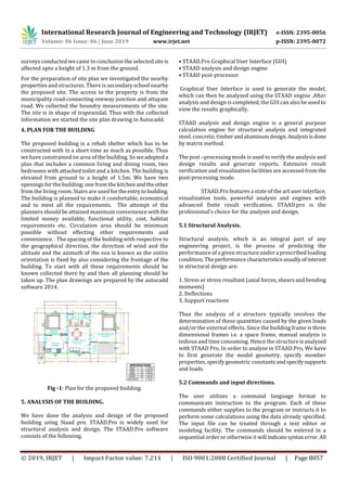 IRJET- Analysis of Flood Resistant Rehab Shelter | PDF