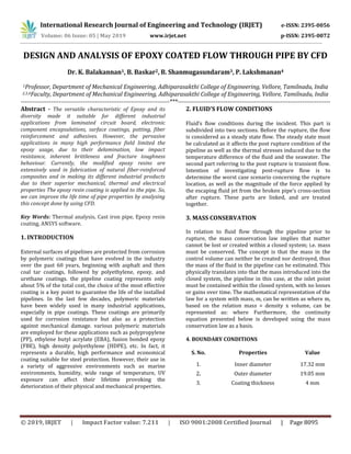 IRJET- Design and Analysis of Epoxy Coated Flow through Pipe by CFD | PDF