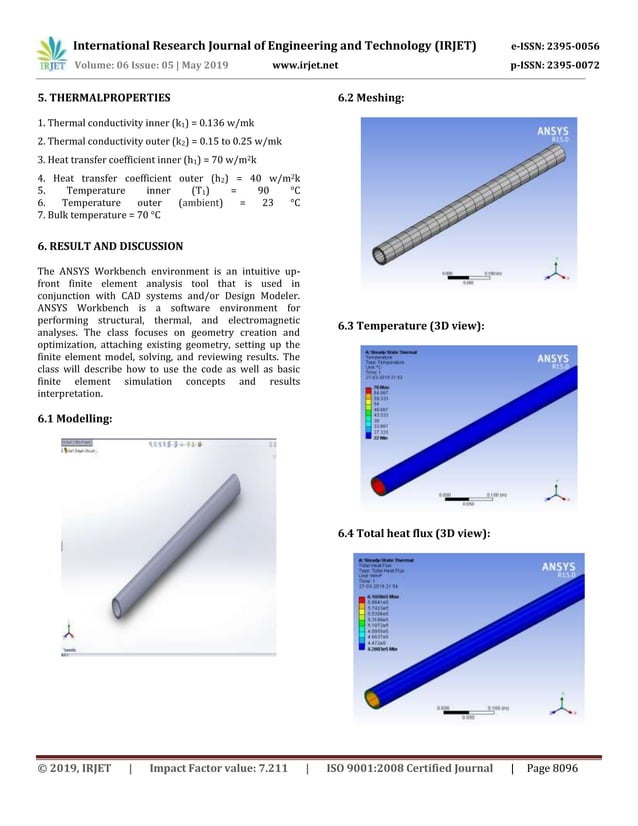 IRJET- Design and Analysis of Epoxy Coated Flow through Pipe by CFD | PDF