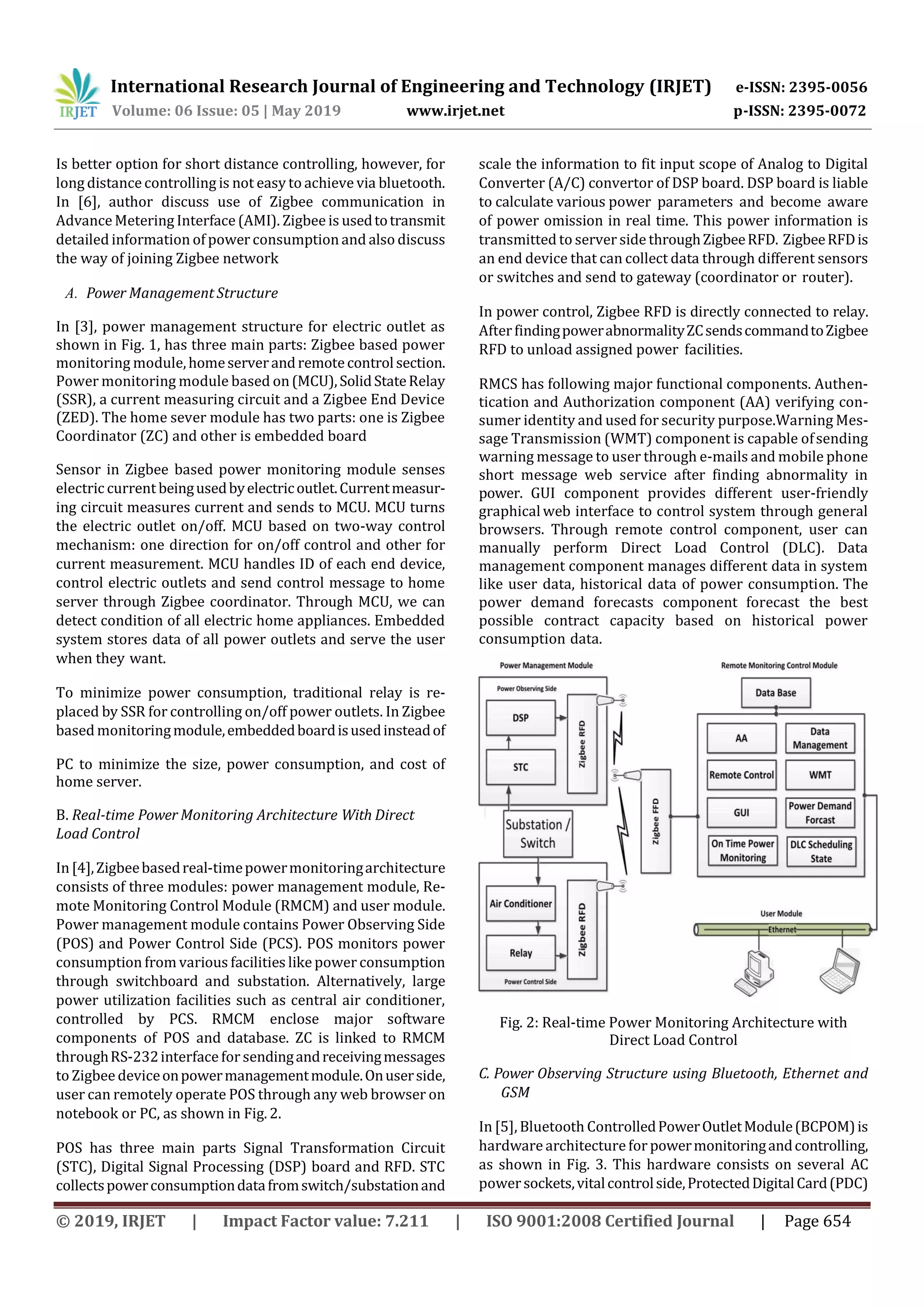 IRJET- Monitoring and Controlling Power using Zigbee Communication | PDF | Home Appliances ...