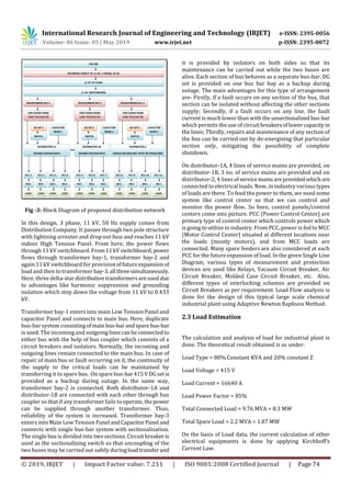 IRJET- Design and Analysis of Typical Chemical Industry Electrical ...