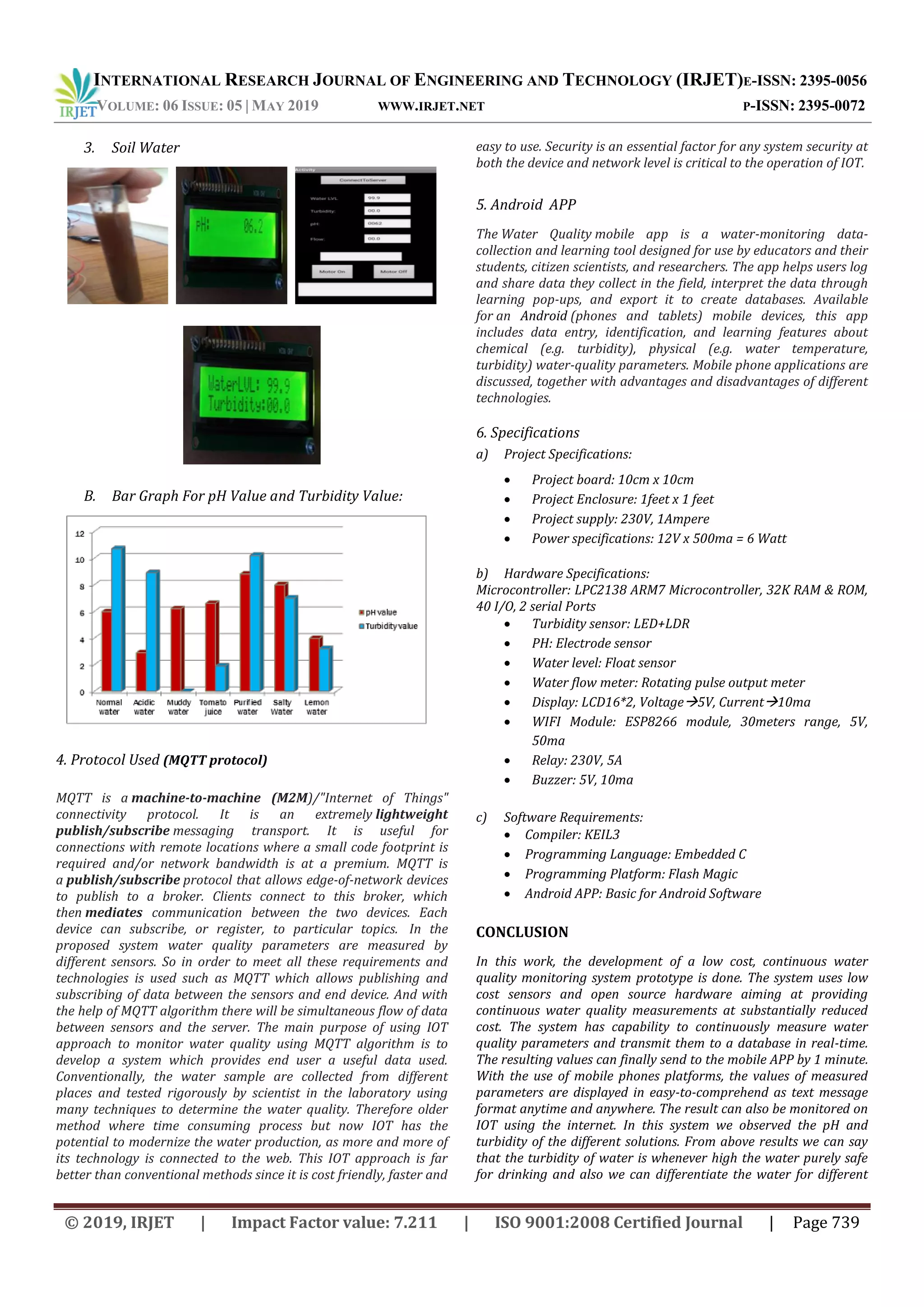 Irjet Iot Based Water Monitoring System Pdf
