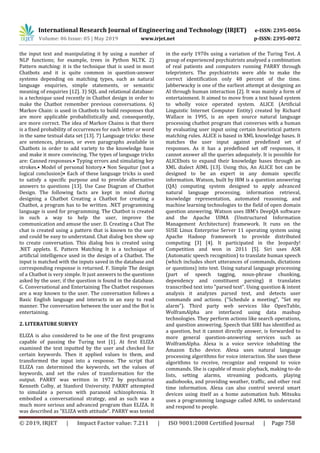 IRJET- A Survey to Chatbot System with Knowledge Base Database by using Artificial Intelligence ...