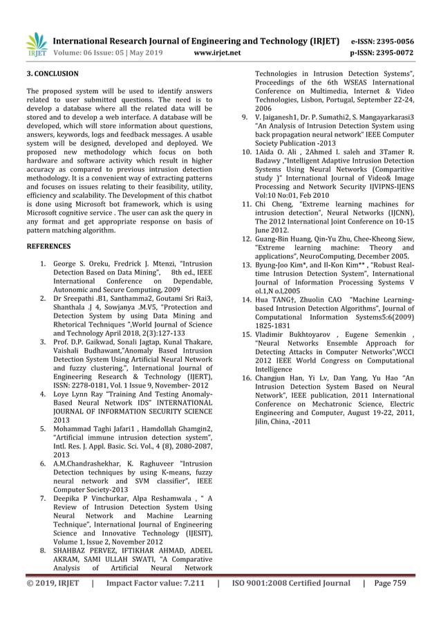 IRJET- A Survey to Chatbot System with Knowledge Base Database by using ...