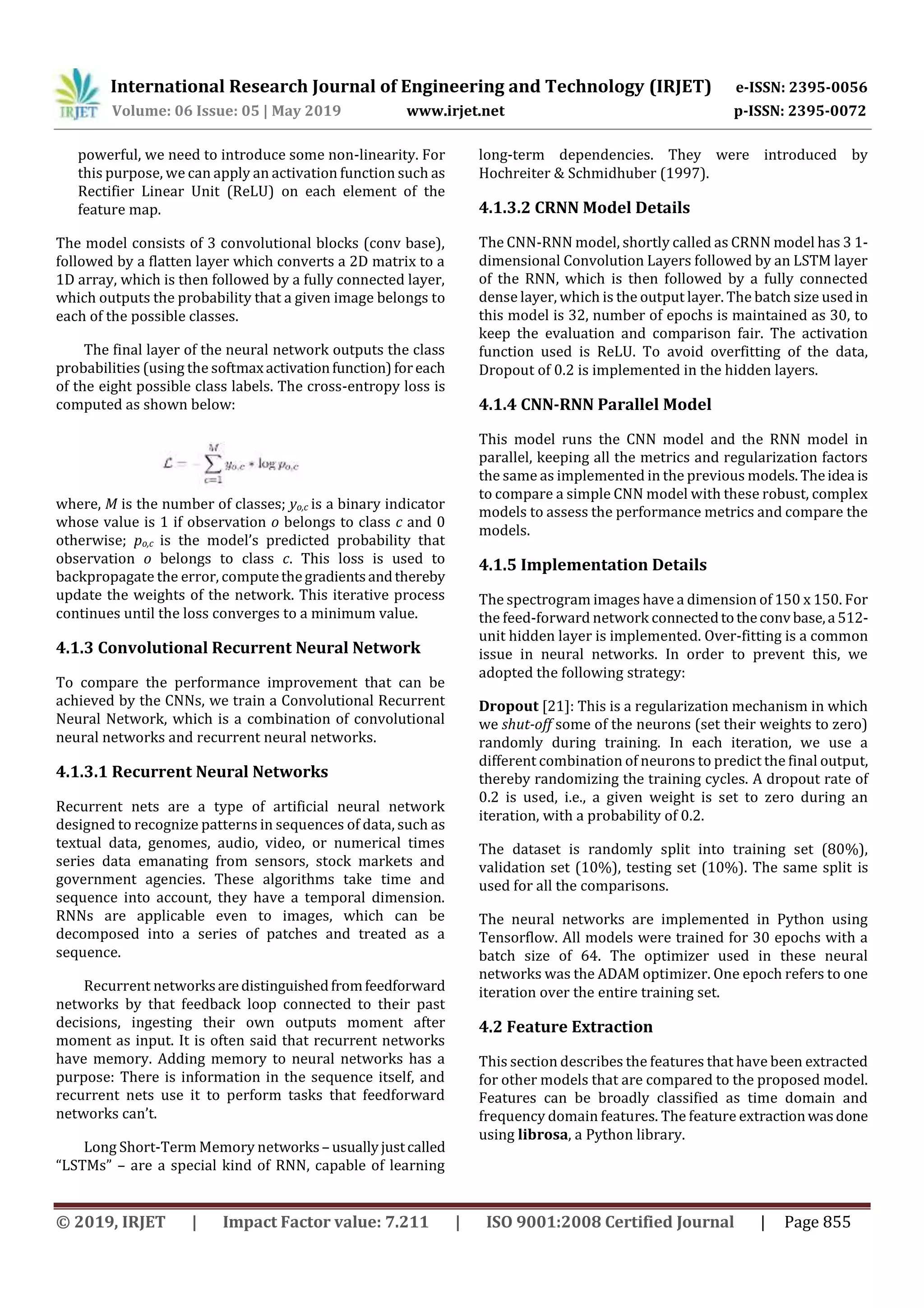 IRJET- Music Genre Classification using Machine Learning Algorithms: A Comparison | PDF ...
