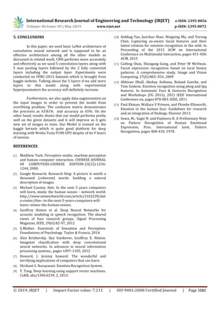 IRJET- Facial Emotion Detection using Convolutional Neural Network | PDF | Artificial ...
