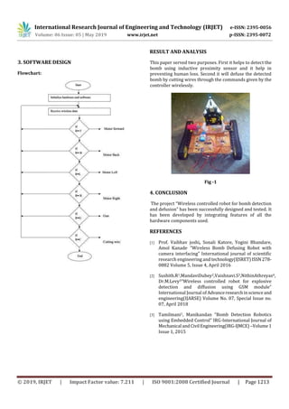 IRJET- Wireless Controlled Robot for Bomb Detection and Defusion | PDF