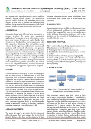 IRJET- IoT based Door Access Control using Face Recognition | PDF