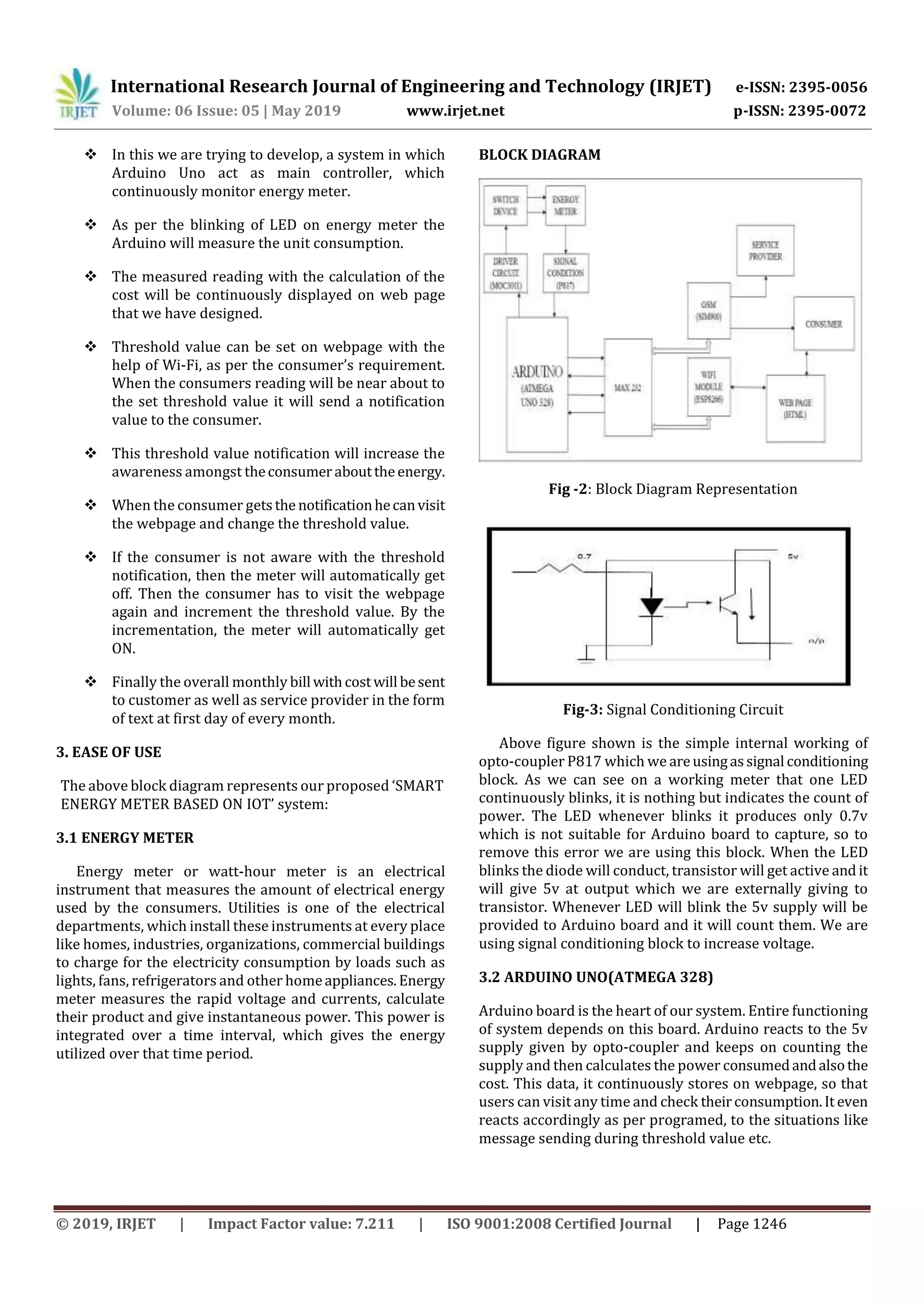 IRJET- Smart Energy Metering based on IoT and Pocket Picking using Arduino and GSM | PDF