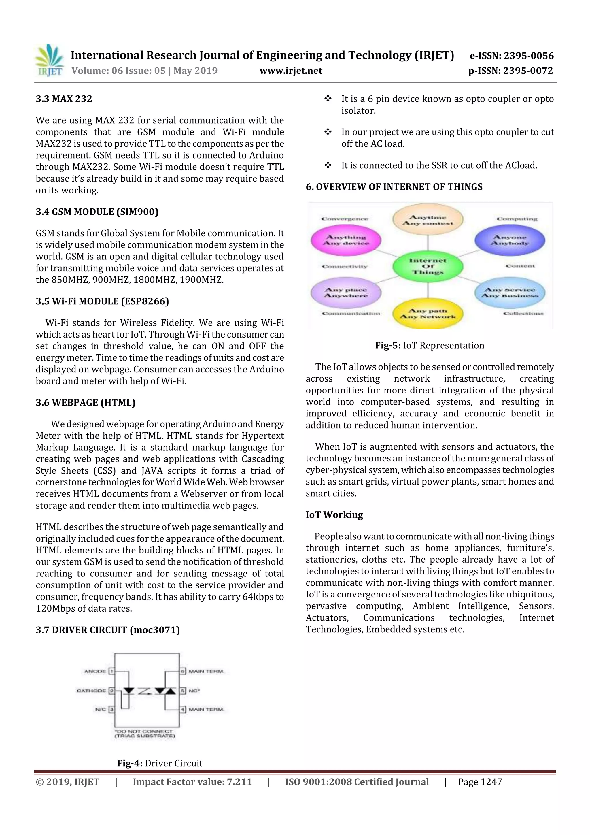 IRJET- Smart Energy Metering based on IoT and Pocket Picking using Arduino and GSM | PDF
