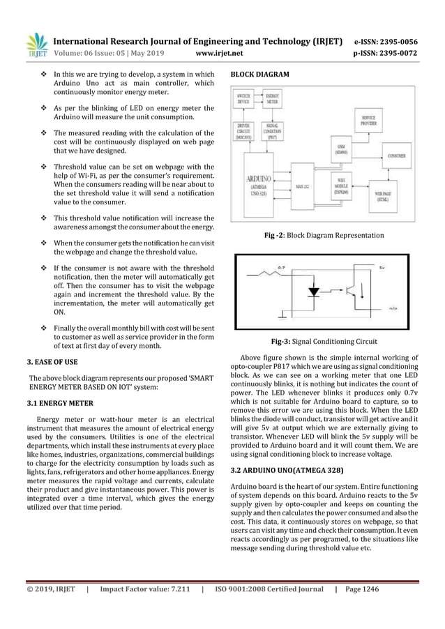 IRJET- Smart Energy Metering based on IoT and Pocket Picking using Arduino and GSM | PDF