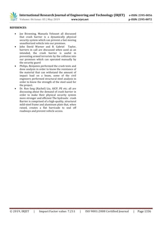 IRJET- Designing and Fabrication of Crash Barrier | PDF