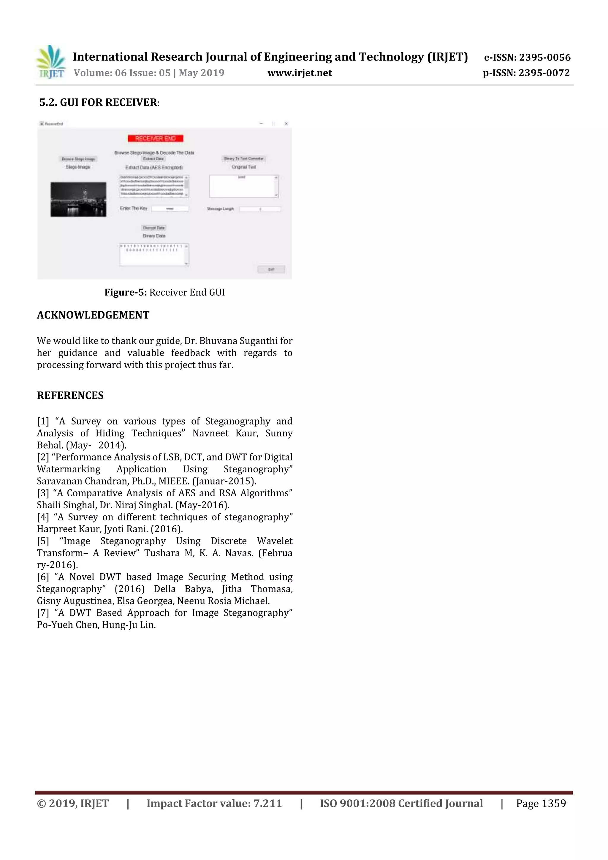 IRJET- Data Embedding using Image Steganography | PDF