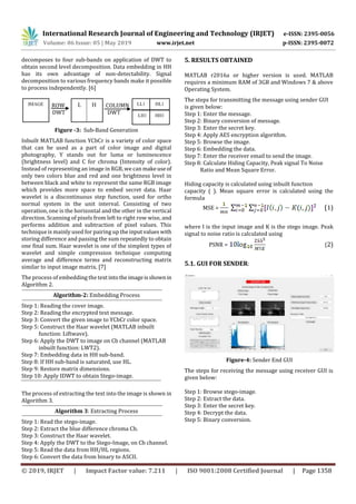 IRJET- Data Embedding using Image Steganography | PDF