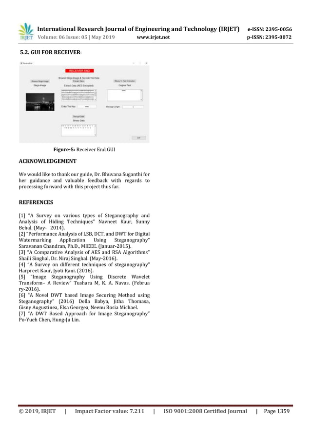 IRJET- Data Embedding using Image Steganography | PDF