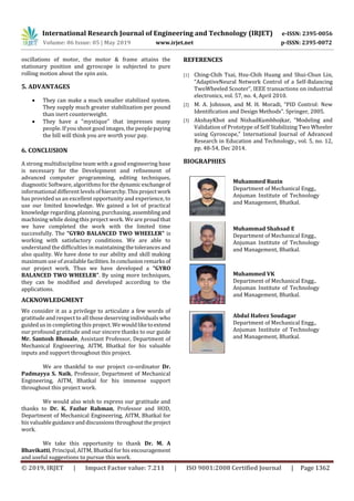 IRJET- Gyro Balanced Two Wheeler | PDF