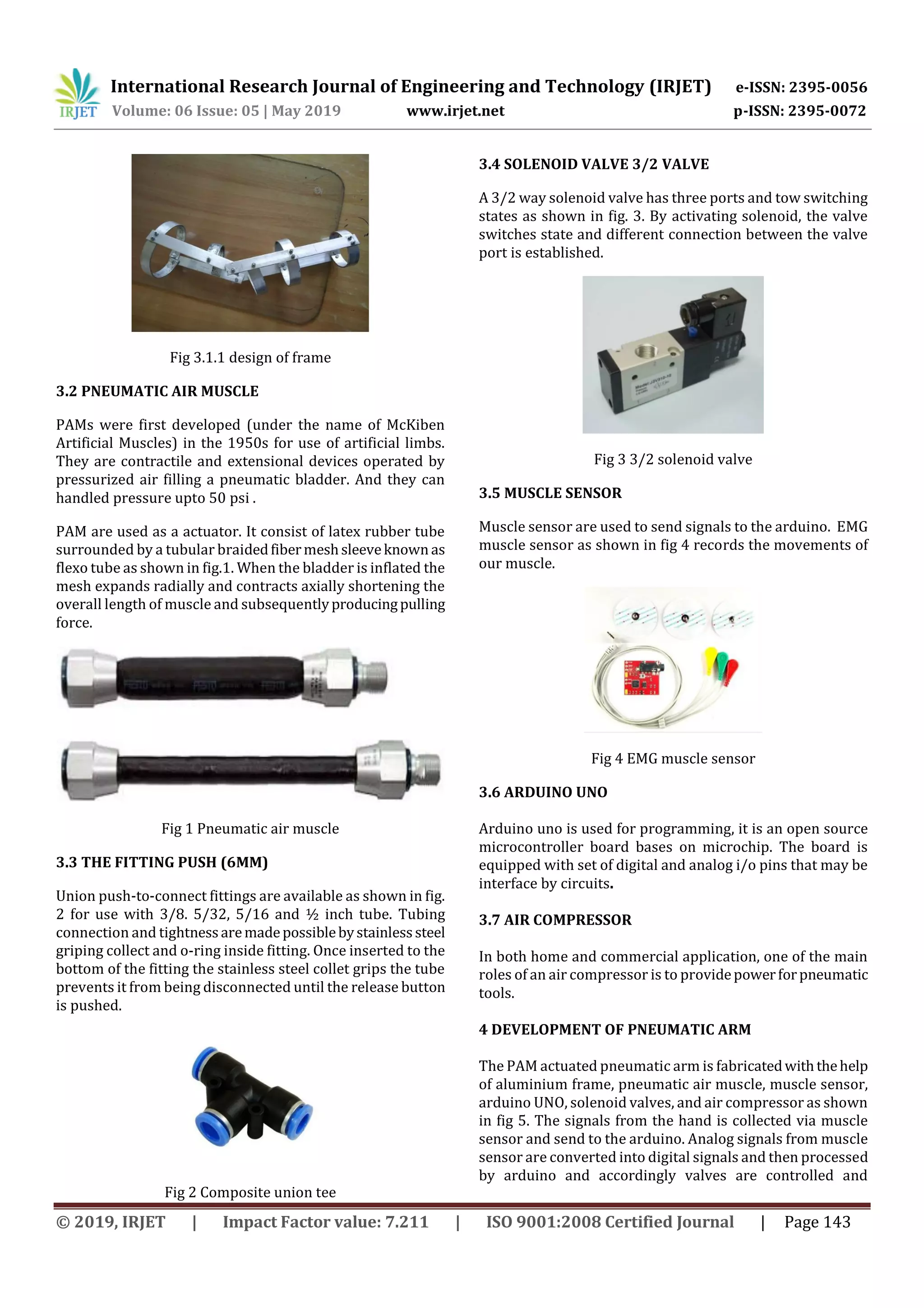IRJET- Development of Artificial ARM using Pneumatic Artificial Muscle ...