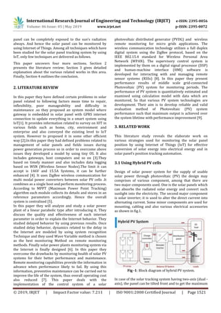 IRJET- An Exclusive Review on IoT based Solar Photovoltaic Remote ...