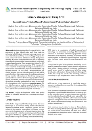IRJET- Library Management using RFID | PDF
