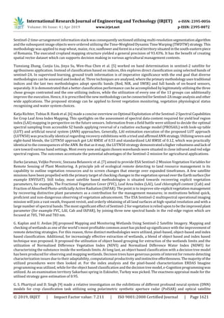 IRJET- Optimum Band Selection in Sentinel-2A Satellite for Crop Classification using Machine ...