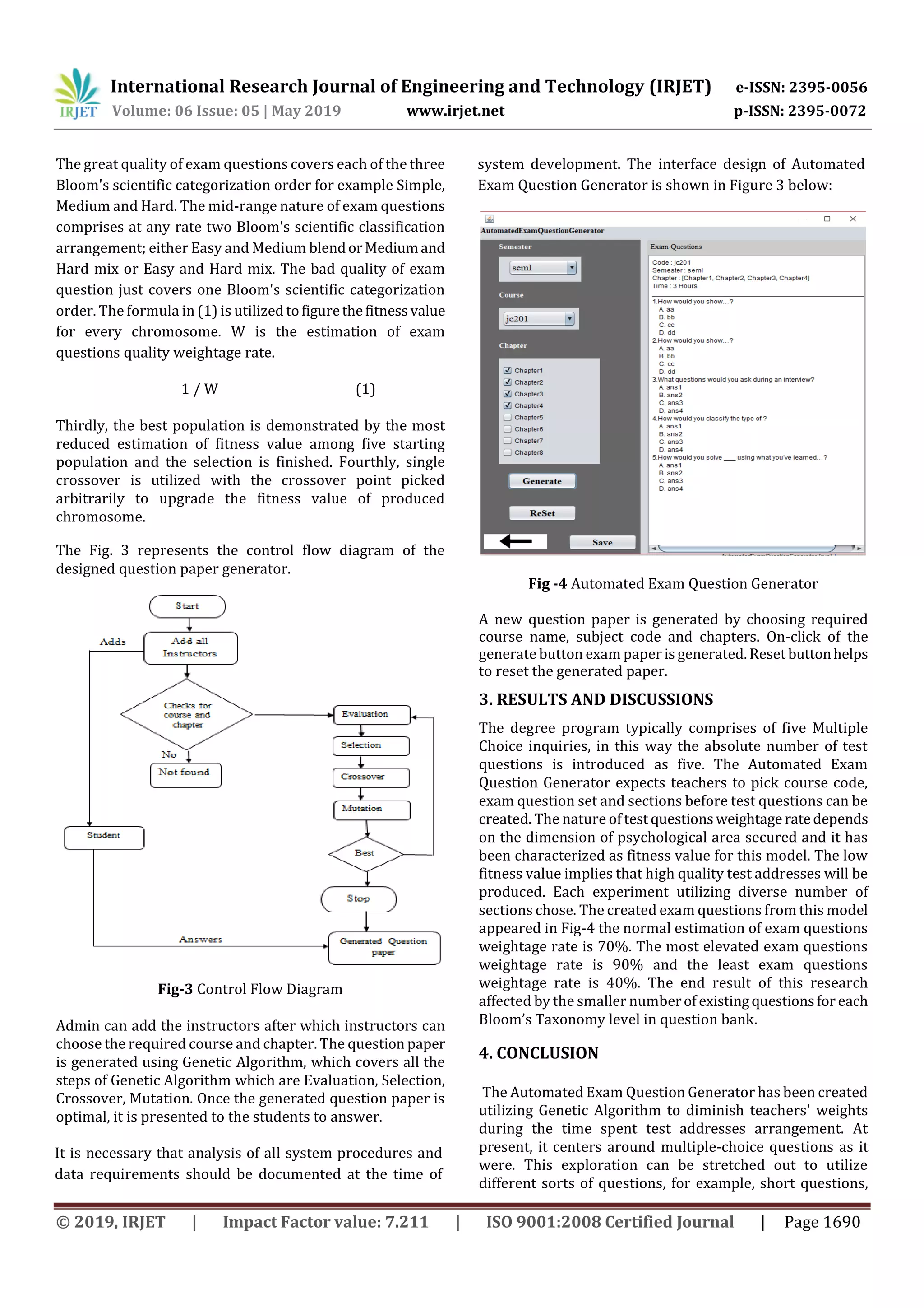 IRJET- Automated Exam Question Generator using Genetic Algorithm | PDF