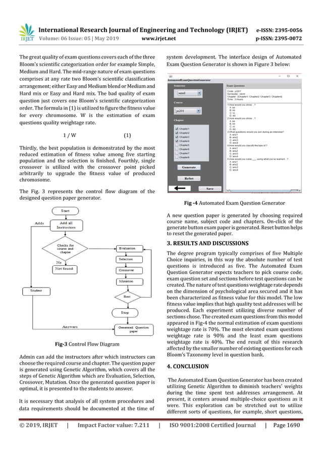 IRJET- Automated Exam Question Generator using Genetic Algorithm | PDF