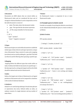 IRJET- Data Analysis and Solution Prediction using Elasticsearch in Healthcare System | PDF