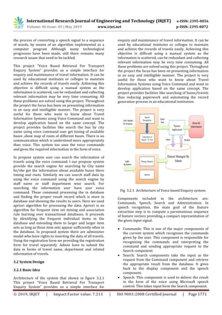 IRJET- Voice based Retrieval for Transport Enquiry System | PDF