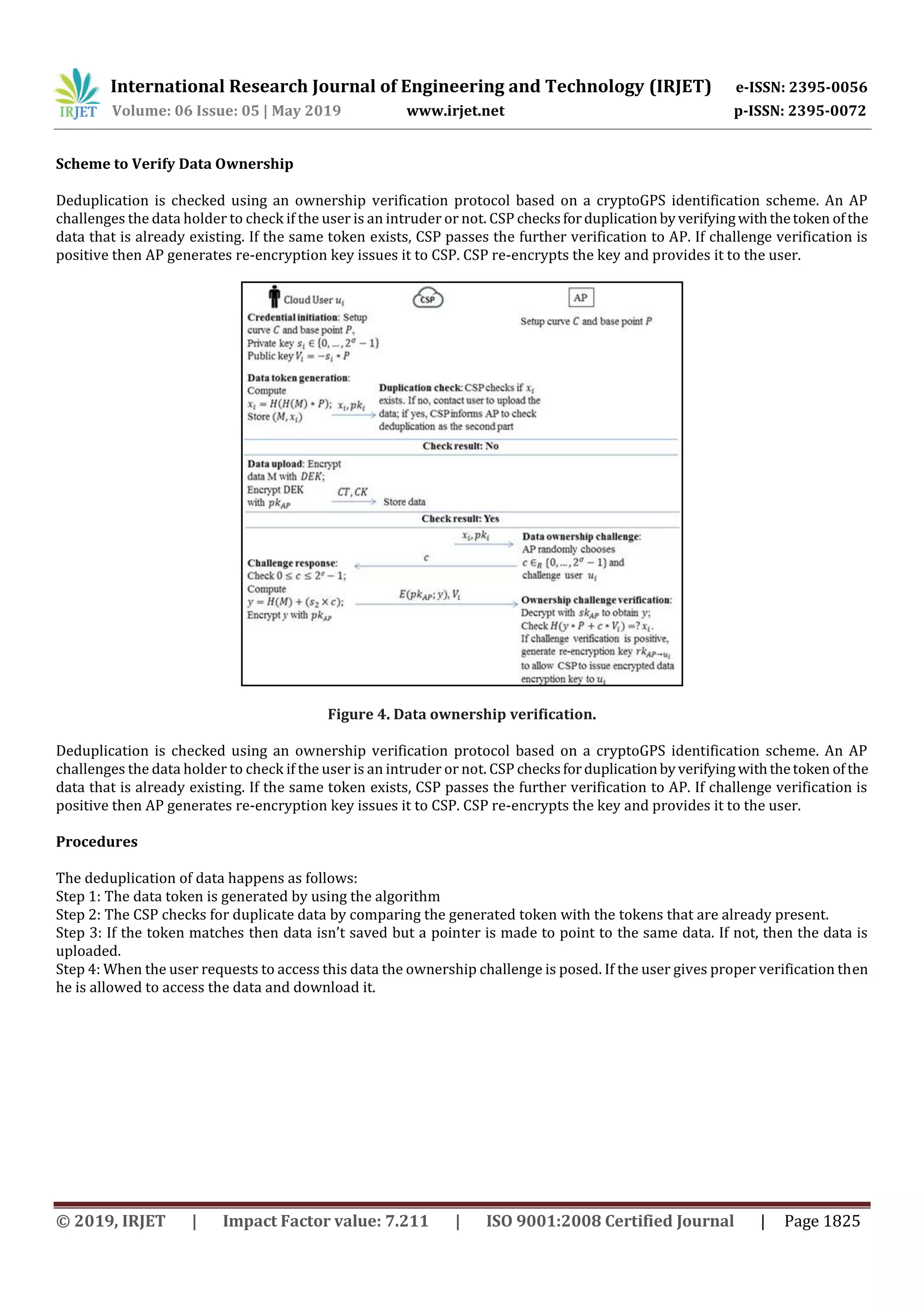 IRJET- Deduplication of Encrypted Bigdata on Cloud | PDF