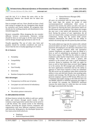 IRJET- Employee Management System | PDF
