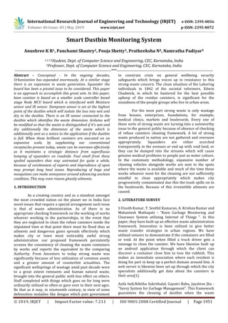 IRJET- Smart Dustbin Monitoring System | PDF