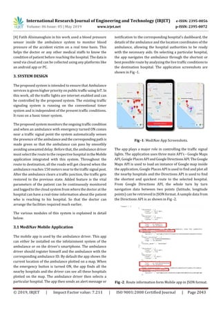 IRJET- Medinav – Autonomous Ambulance Management System | PDF