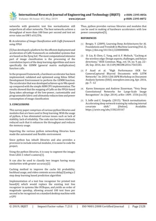 IRJET- Python Libraries and Packages for Deep Learning-A Survey | PDF