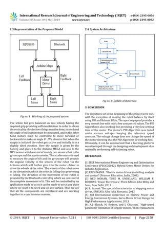 IRJET- Design & Development of Two-Wheeled Self Balancing Robot | PDF