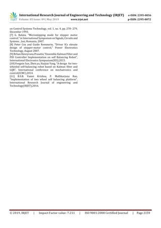 IRJET- Design & Development of Two-Wheeled Self Balancing Robot | PDF