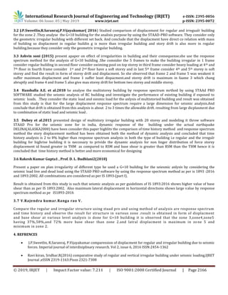 IRJET- Seismic Analysis of Regular and Irregular Building by Time History Method and Response ...