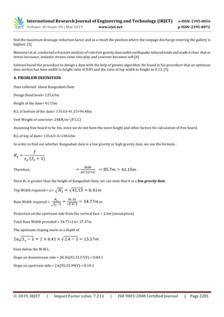 IRJET- A Comparative Study of Design of DAM | PDF