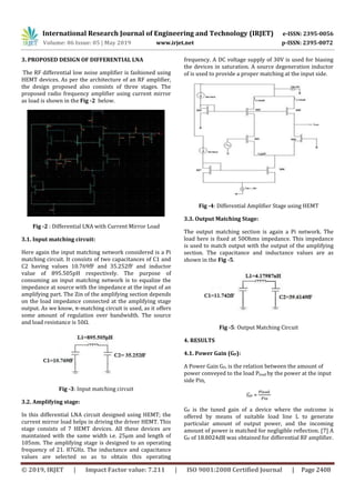 IRJET-K- Band Differential LNA using Gan HEMT | PDF
