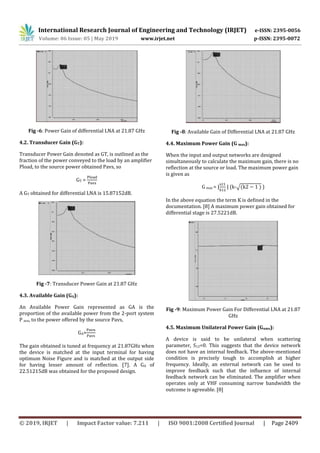 IRJET-K- Band Differential LNA using Gan HEMT | PDF